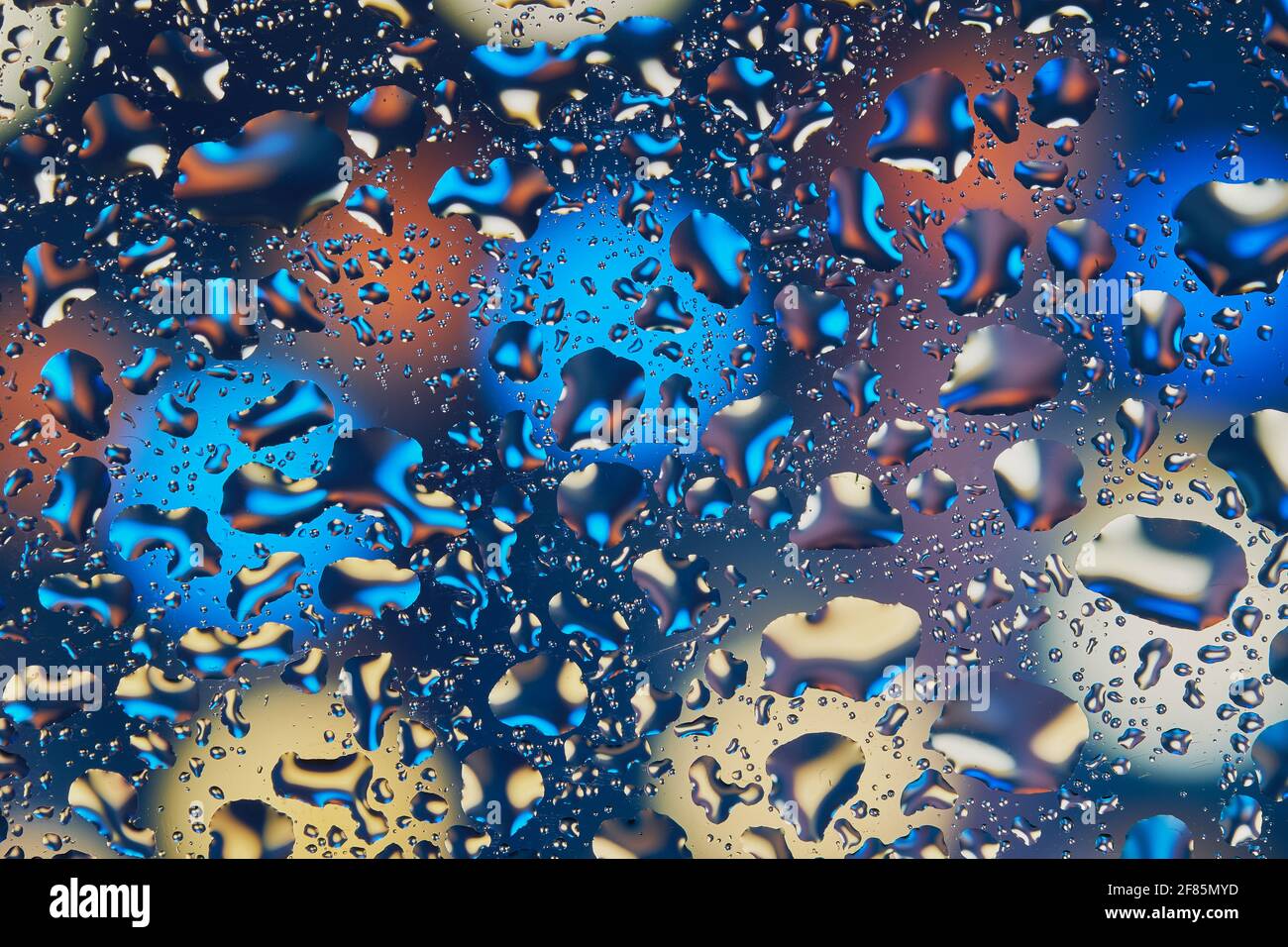 Neon lights with water drops Stock Photo - Alamy