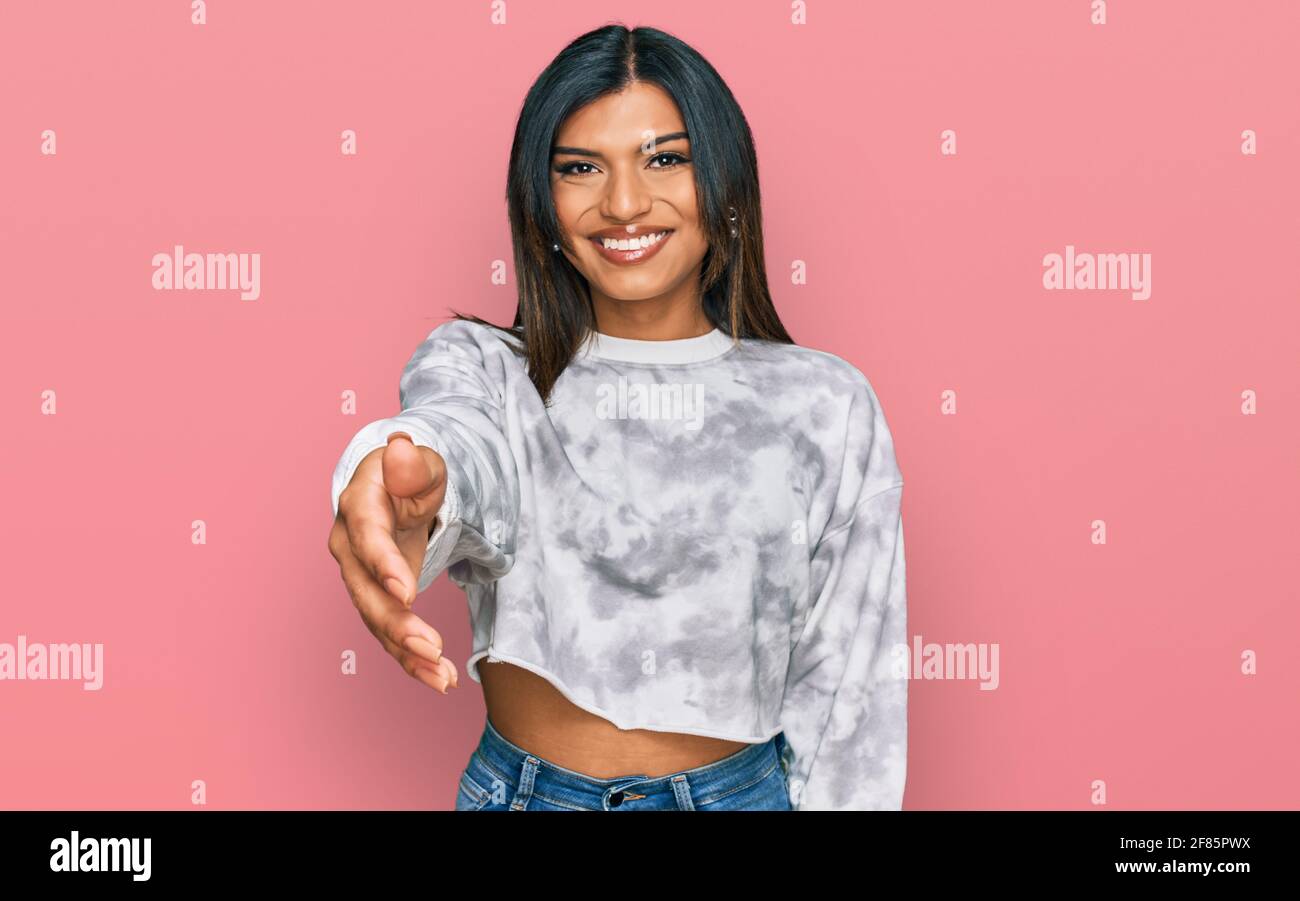 Young latin transsexual transgender woman wearing casual clothes ...