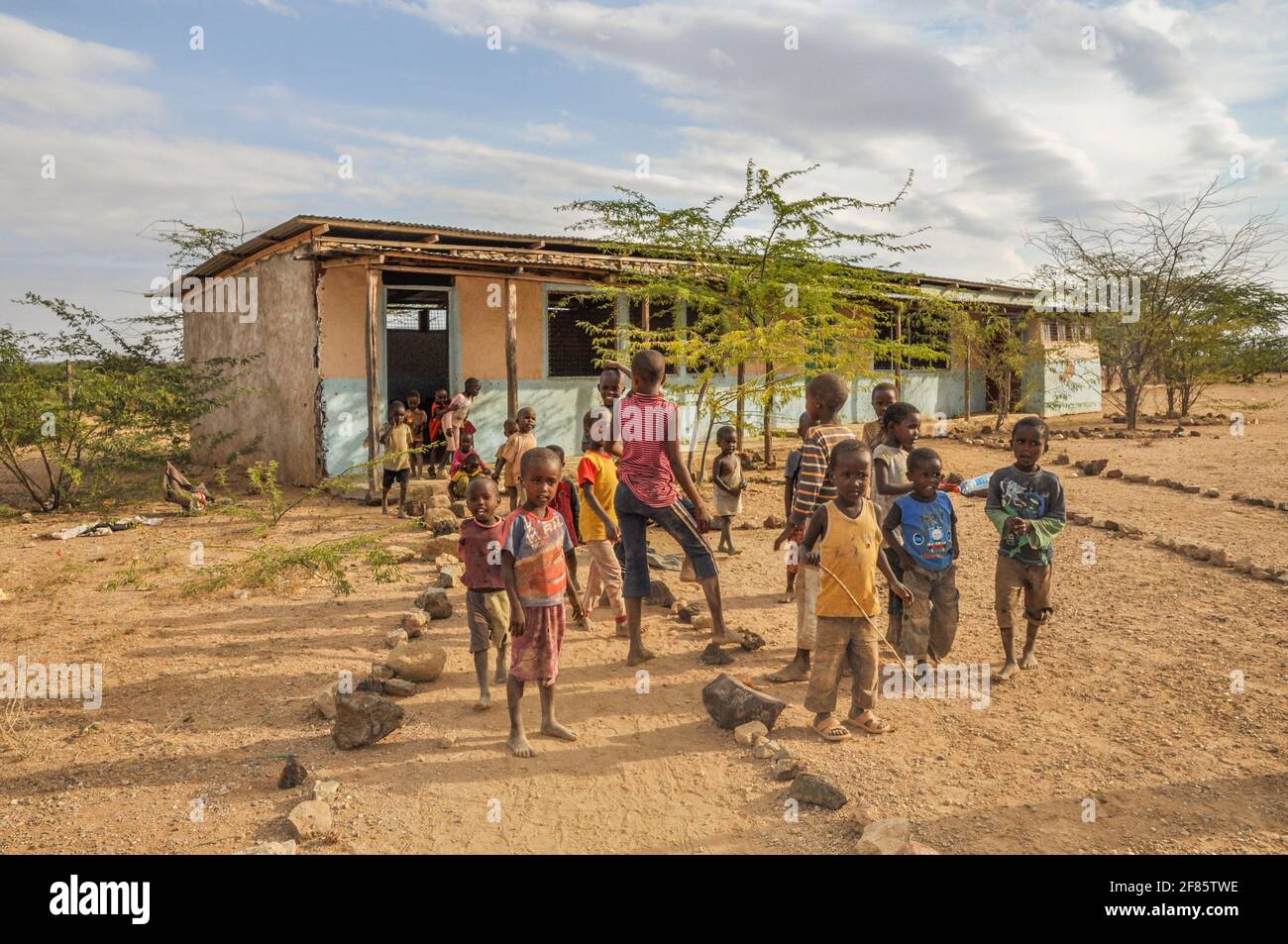 African school children at outside their school Stock Photo - Alamy