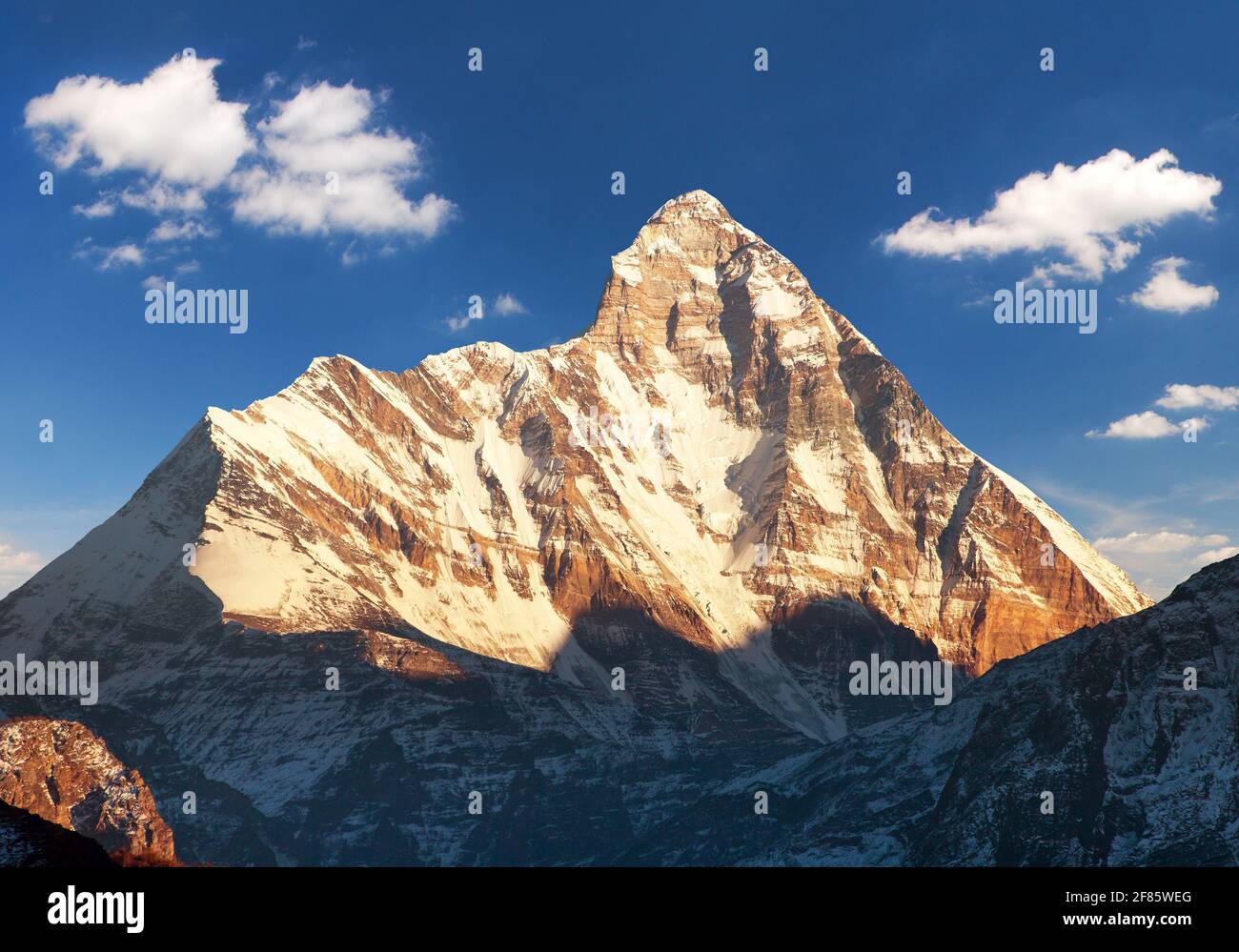 mount Nanda Devi, one of the best mounts in Indian Himalaya, seen from ...
