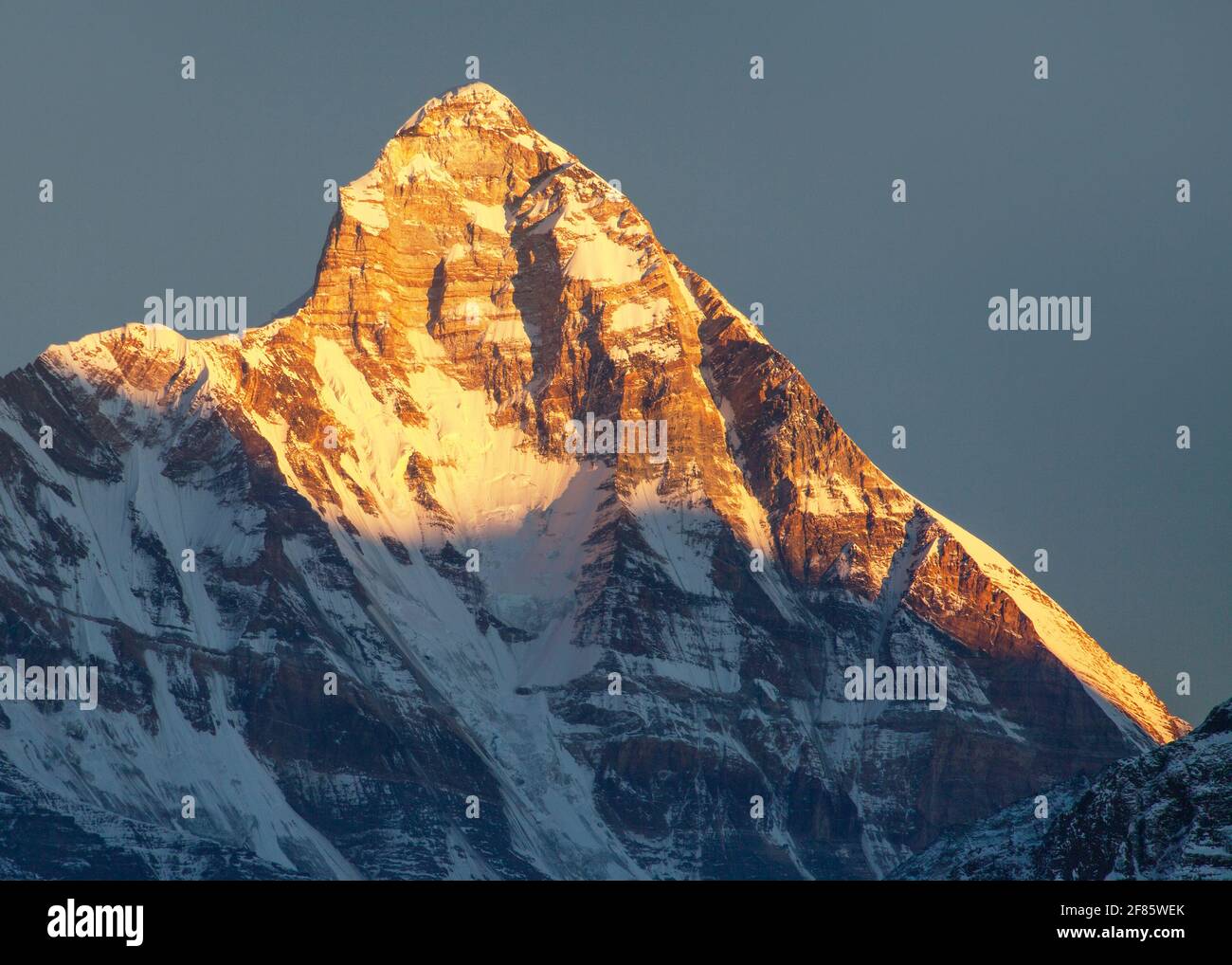 mount Nanda Devi, one of the best mounts in Indian Himalaya, seen from ...