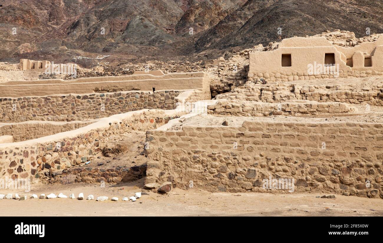 Los Paredones - historic ruins of incan castle in Nazca or Nazca town ...