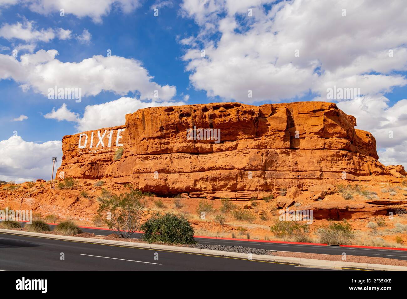 White Dixie letter of The Dixie Sugarloaf at St George, Utah, USA Stock ...