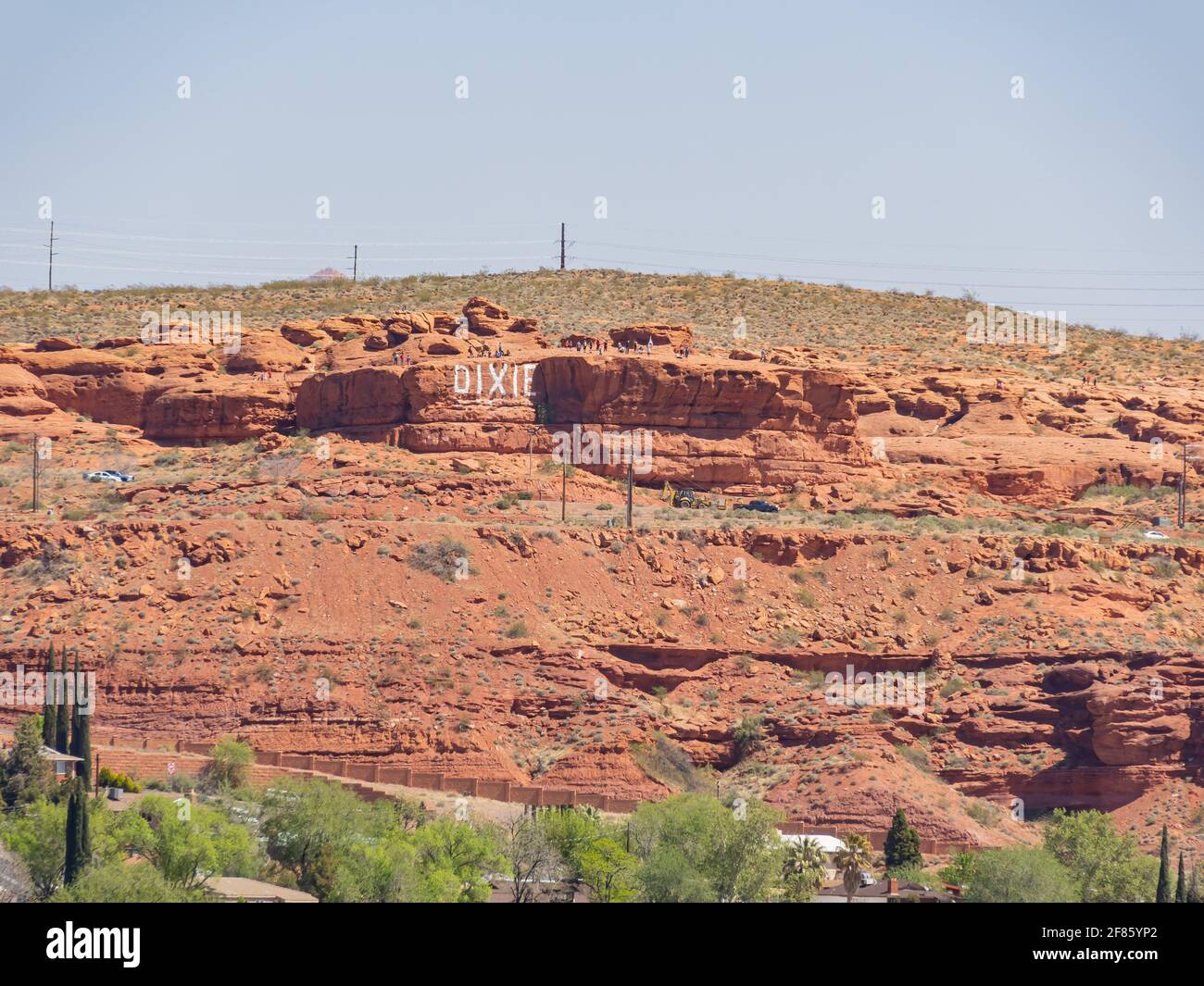 White Dixie letter of The Dixie Sugarloaf at St George, Utah, USA Stock ...