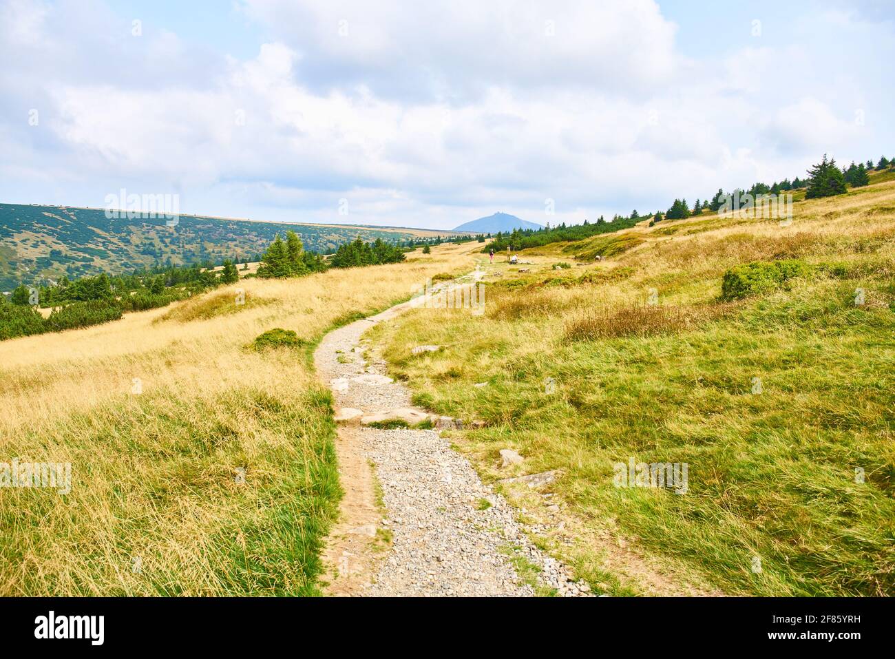 Hiking in Krkonose Mountains Stock Photo - Alamy