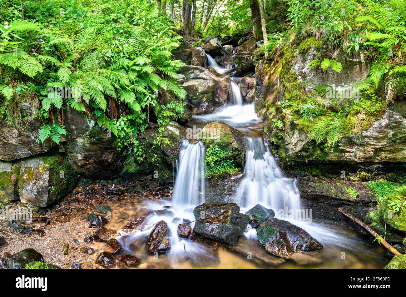Todtnau Waterfall in the Black Forest Mountains, Germany Stock Photo ...
