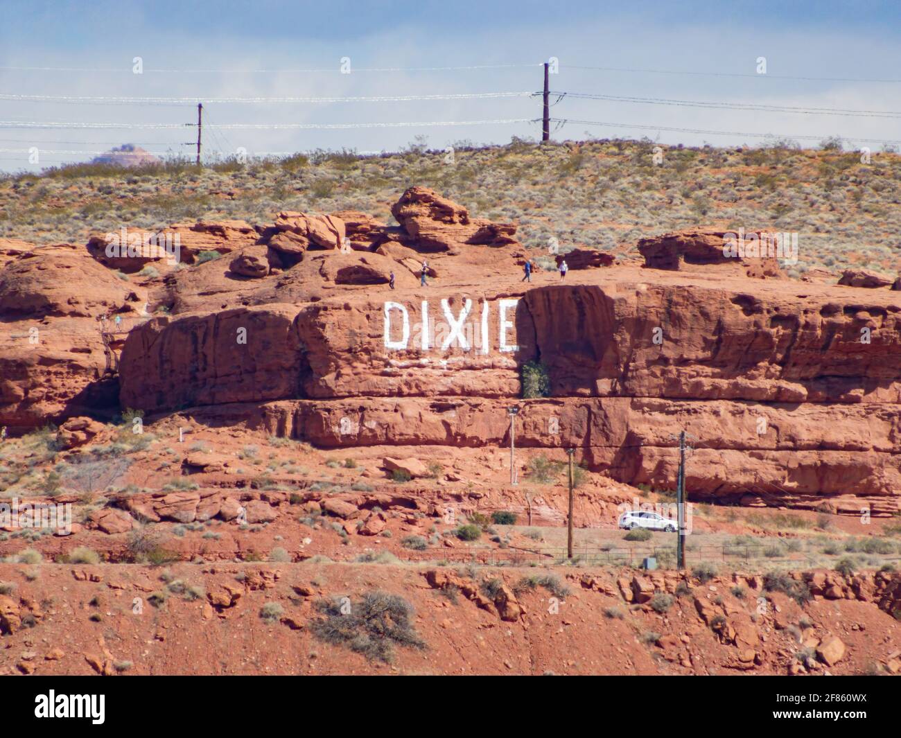 White Dixie letter of The Dixie Sugarloaf at St George, Utah, USA Stock ...