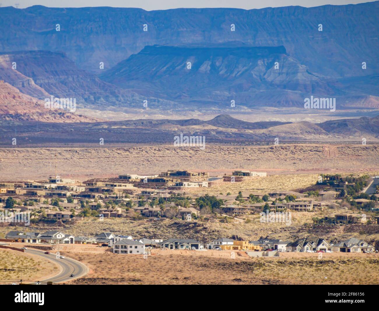 Aerial view of the cityscape of St George at Utah Stock Photo - Alamy
