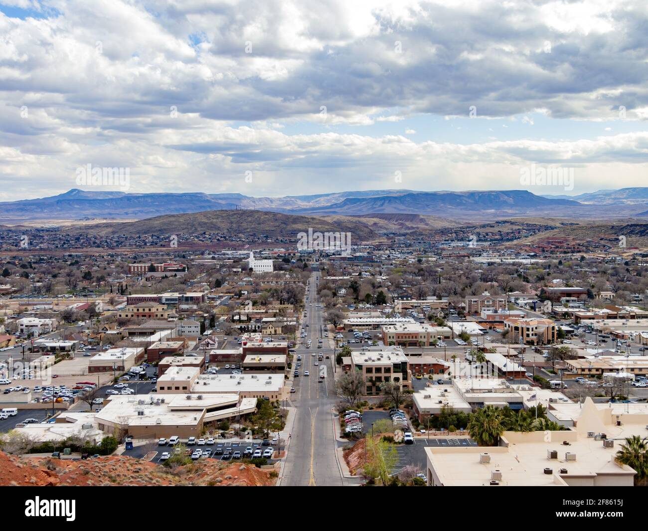 Aerial view of the cityscape of St George at Utah Stock Photo - Alamy