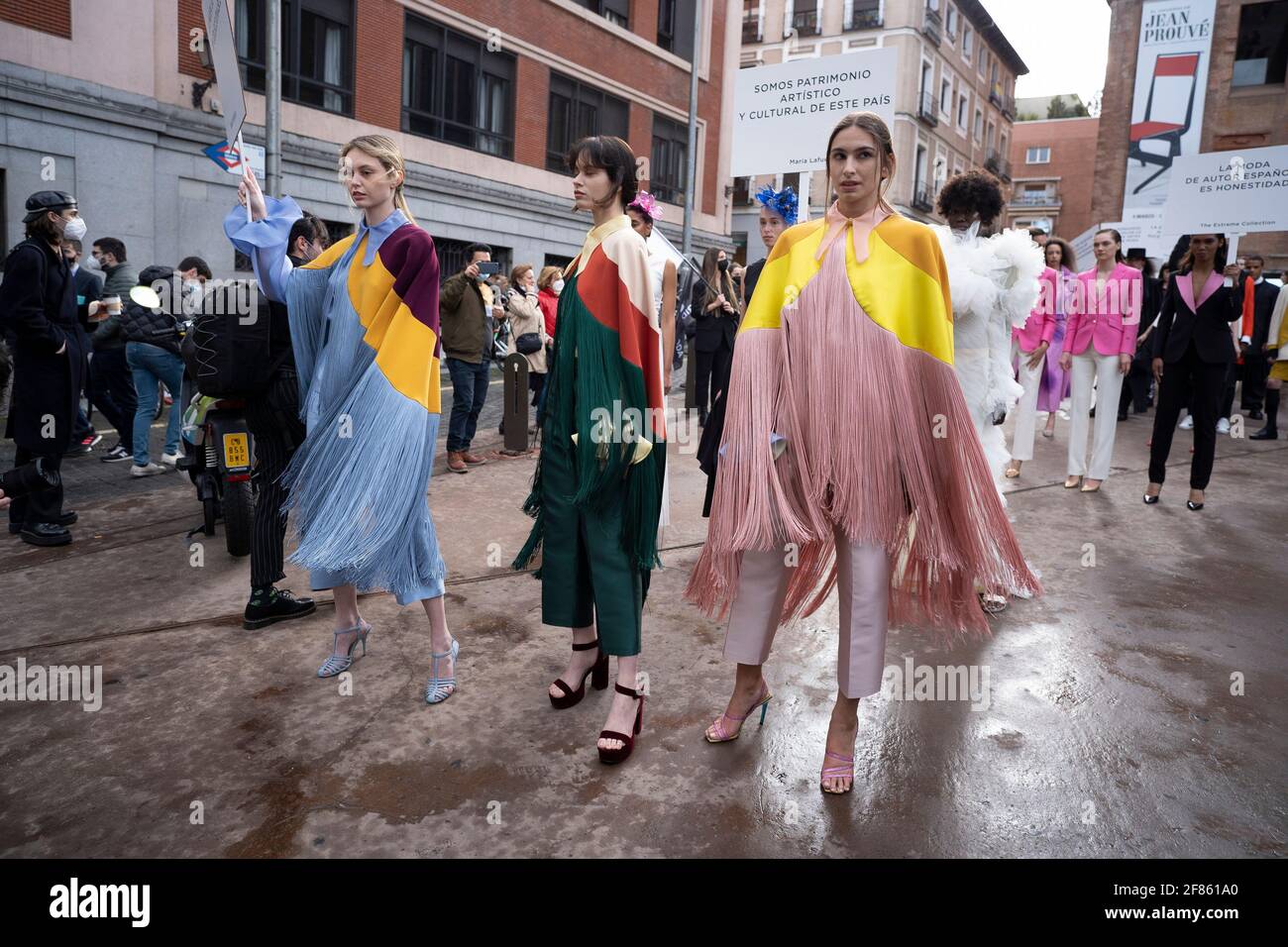 Madrid, Spain. 11th Apr, 2021. Models parade at the "Madrid is Fashion ...