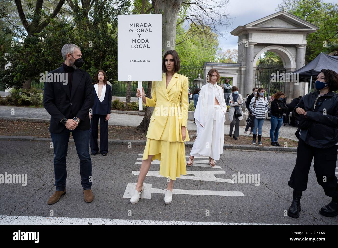 Madrid, Spain. 11th Apr, 2021. Models Attending the "Madrid is Fashion ...
