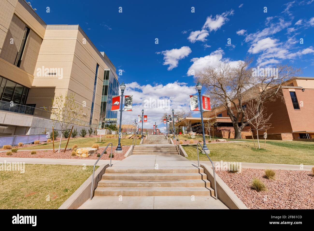 Utah, MAR 15, 2021 - Modern building in the Dixie State University ...