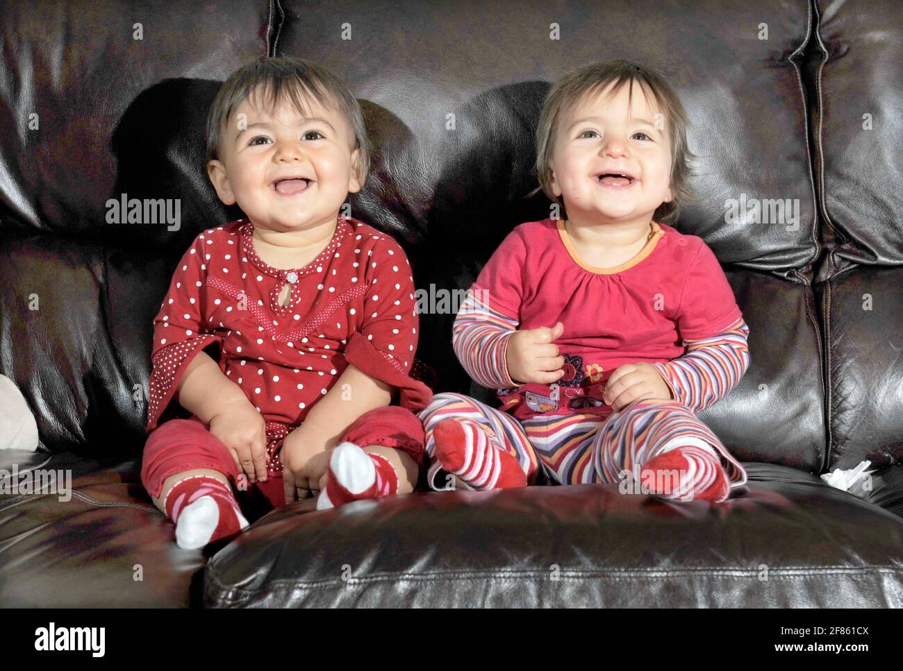 Nick and Nicola Dawson with there twins L-R Hanna and Mia. 18/9/09 ...