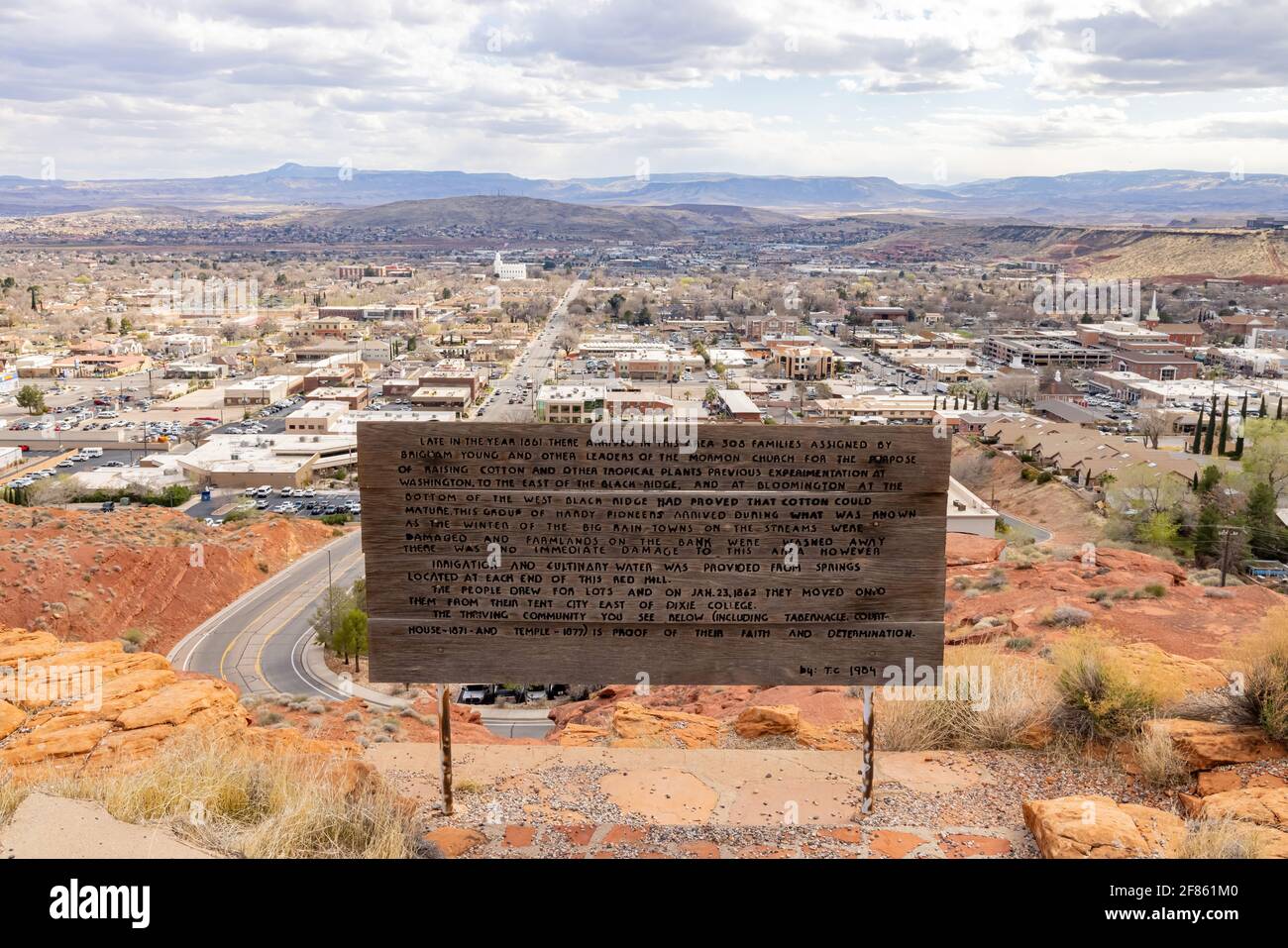 Utah, MAR 15, 2021 - Aerial view of the cityscape of St George Stock ...