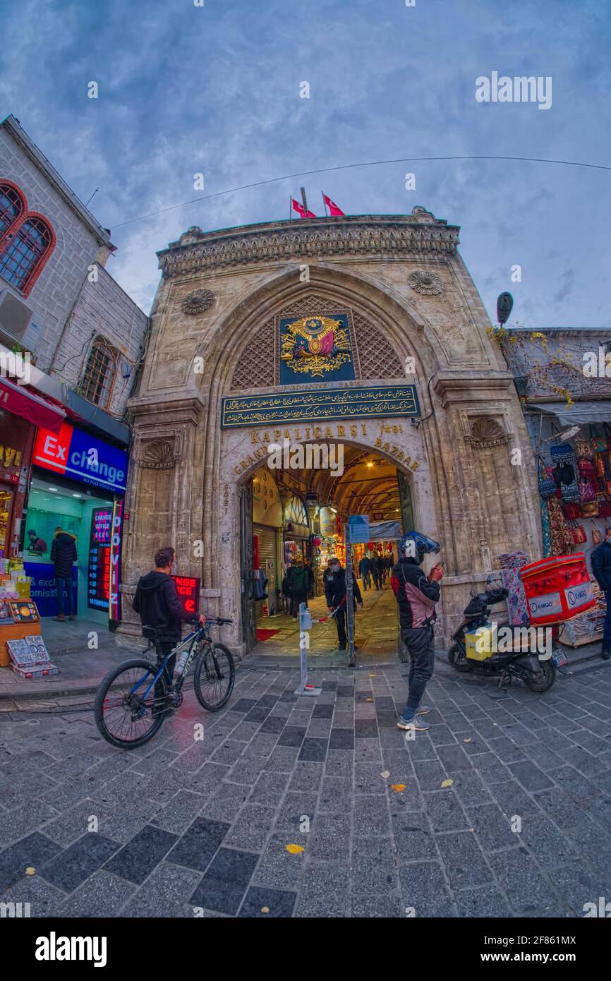 The Grand Bazaar is located inside the Walled city of Istanbul, in the ...