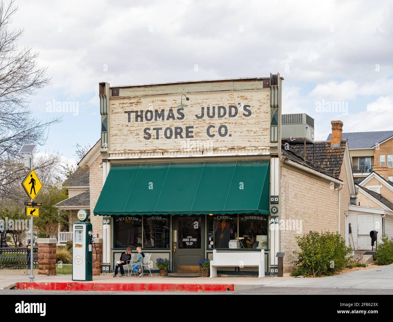 Utah, MAR 15, 2021 - Exterior view of the ancient Thomas Judd's Store ...