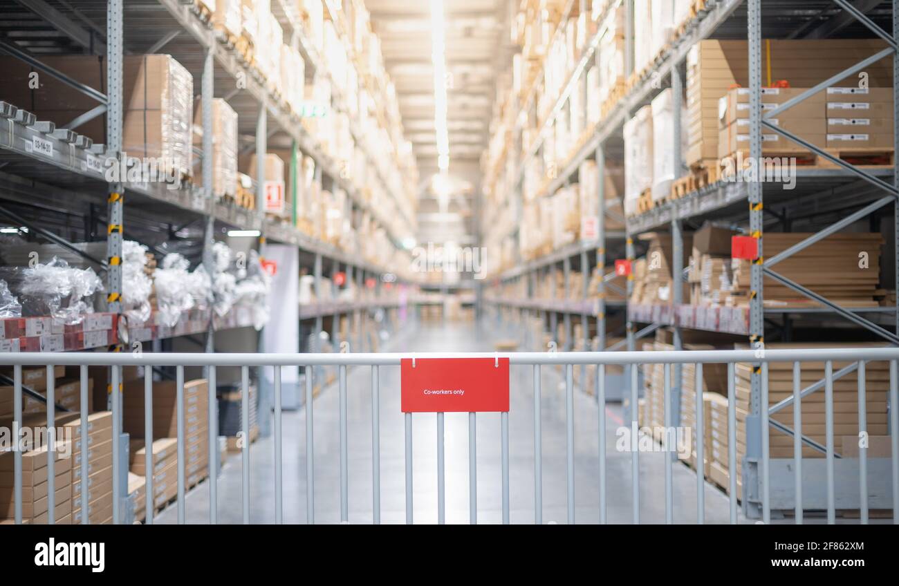 The not entry area only for worker entry with the storage warehouse of ...