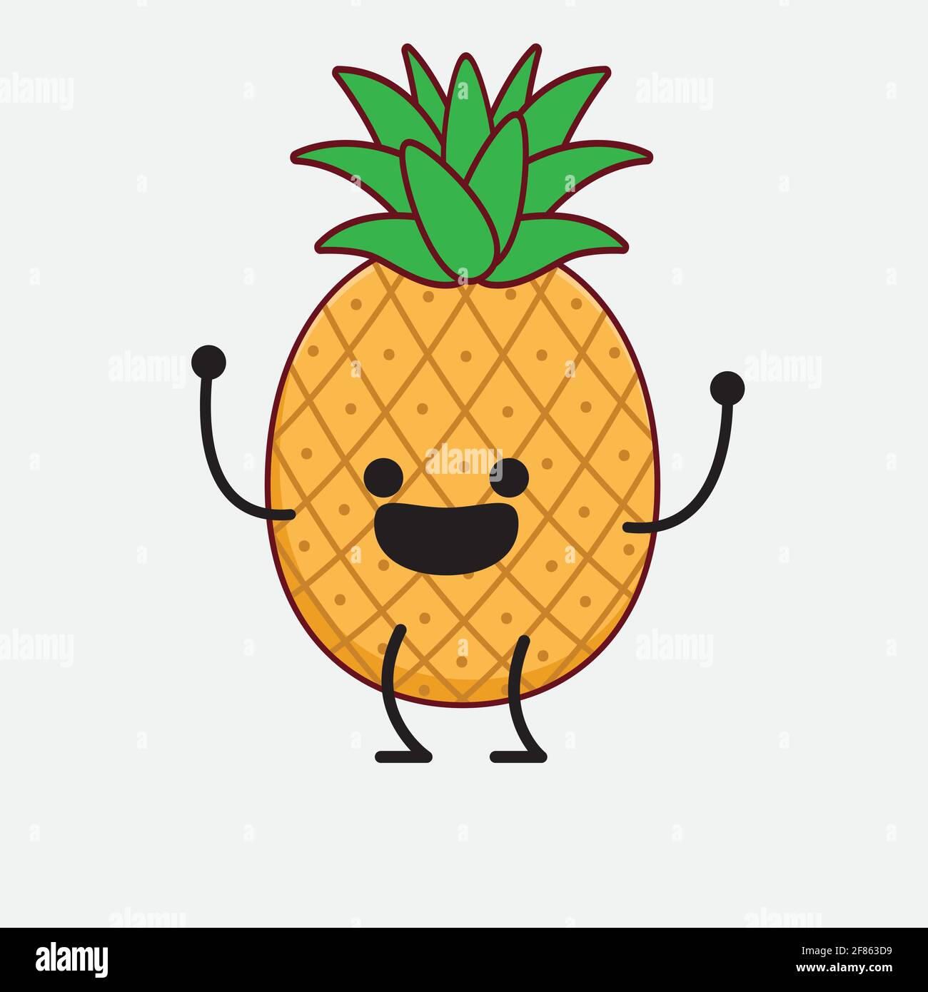 Cartoon Pineapple With Face