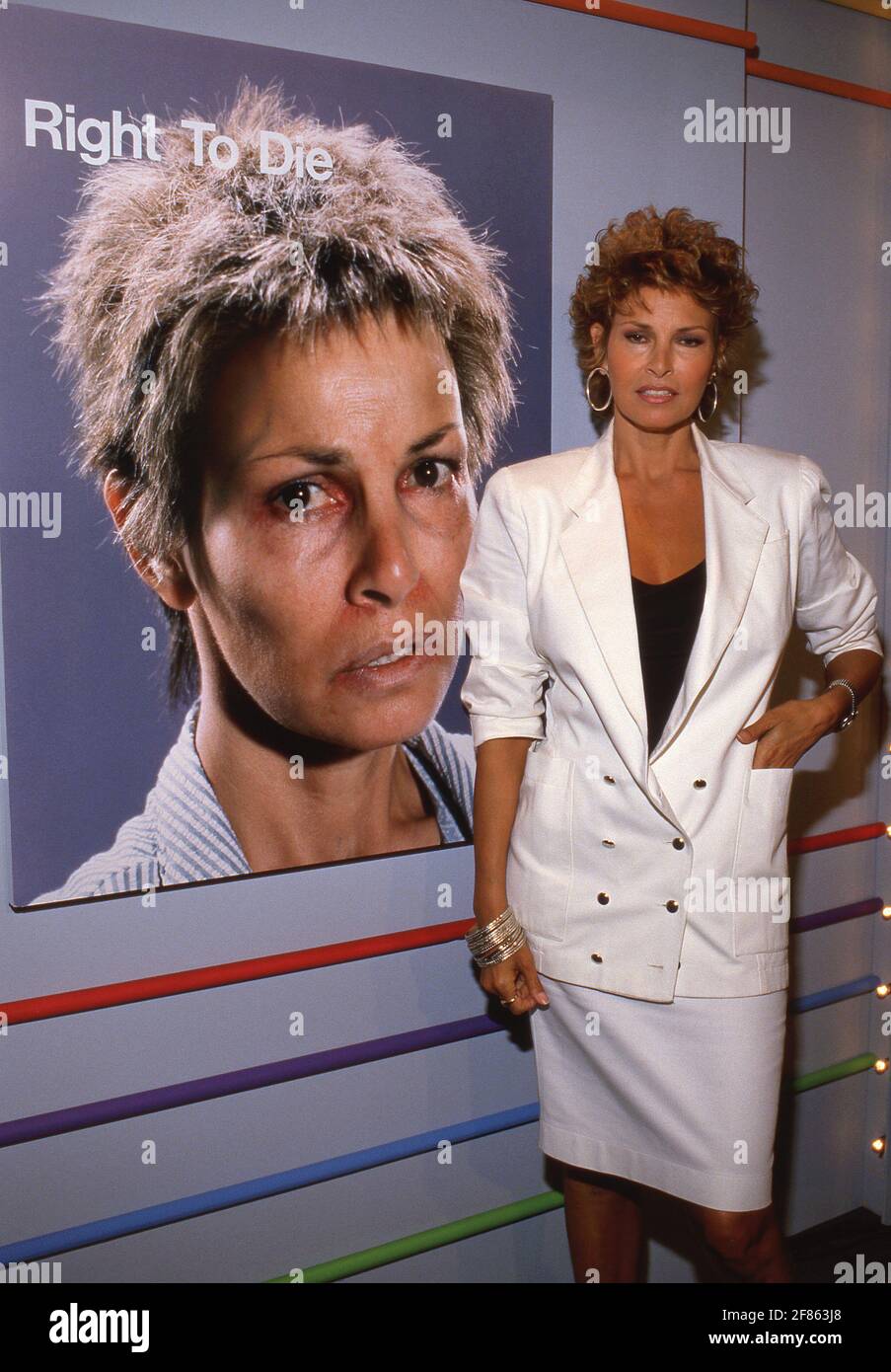 Los Angeles, California- Raquel Welch at the NBC Press Tour in front of ...