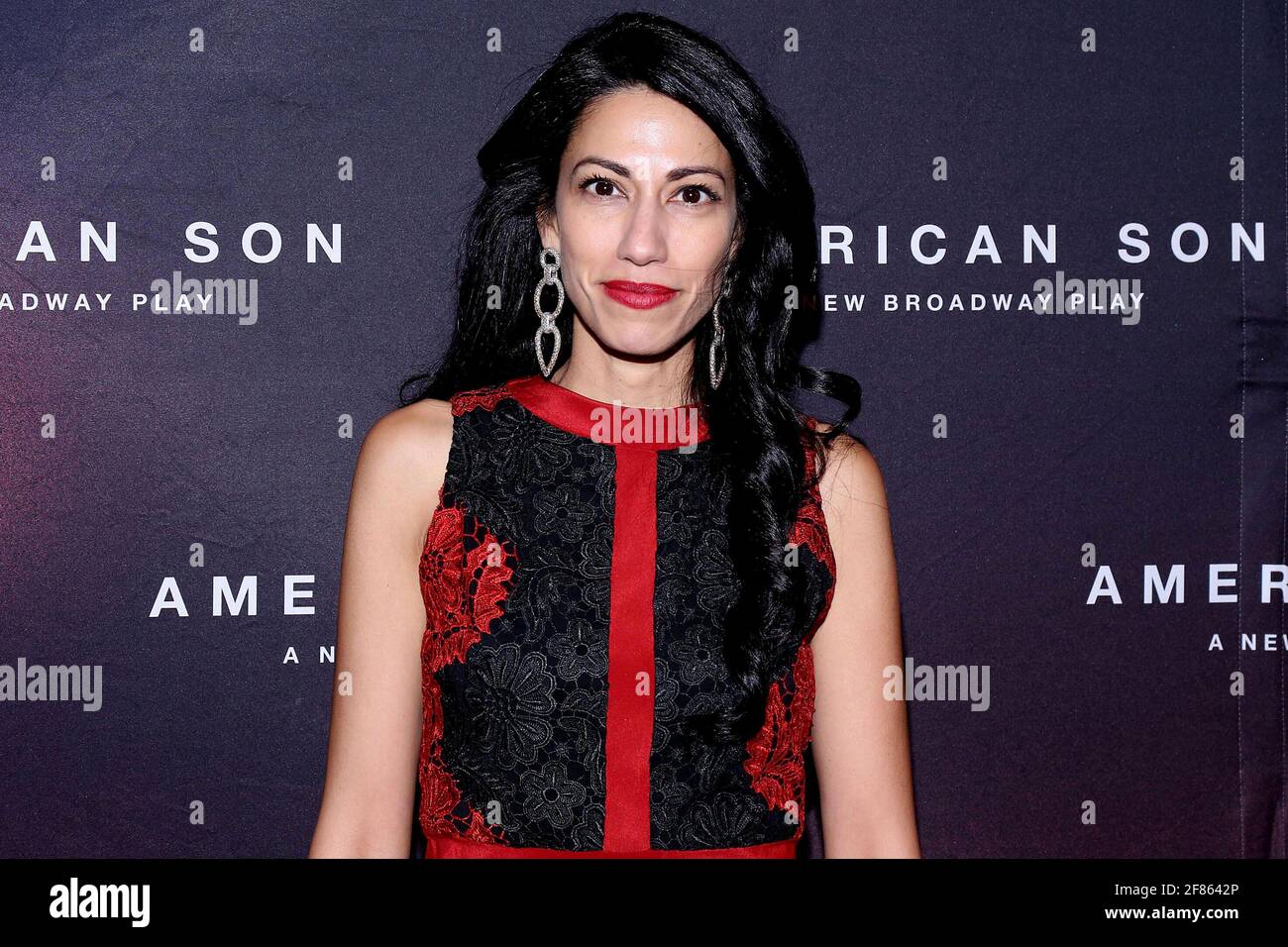 NEW YORK, NY – November 4: Huma Abedin arrives for the opening night for American Son, held at ...