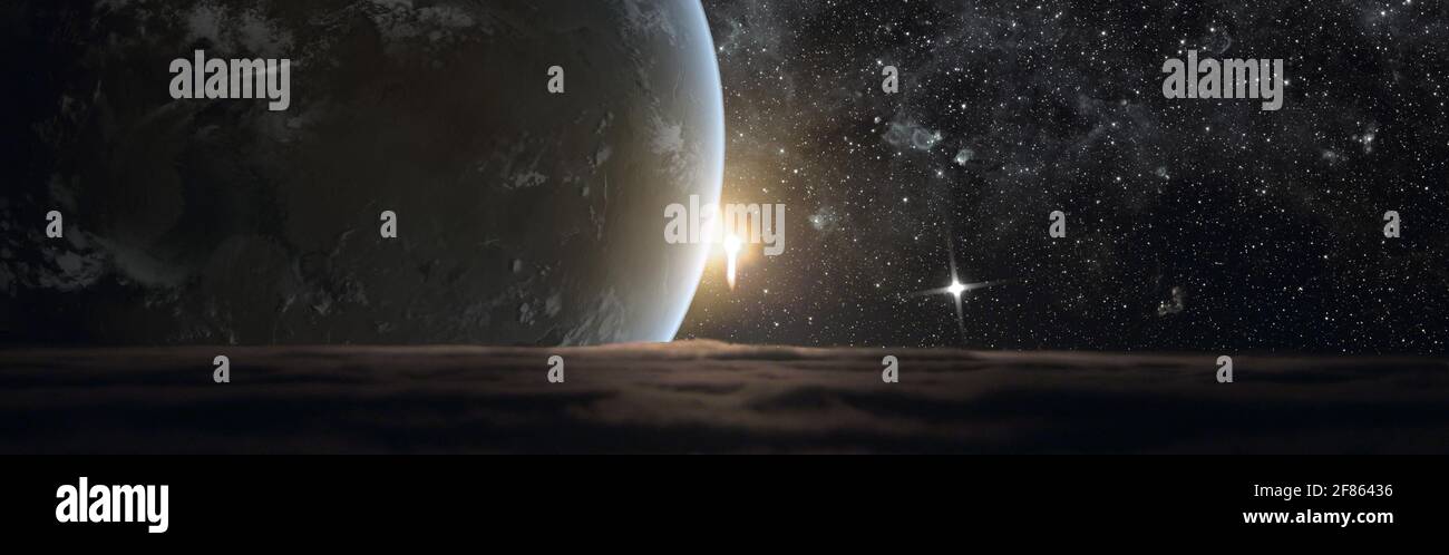 sunbeam and space planets,beautiful space collage Elements of this ...