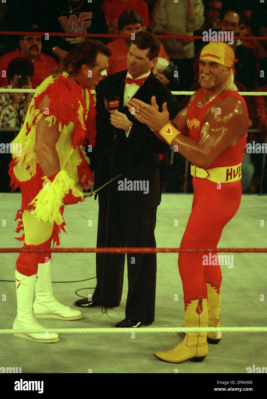 Hulk Hogan Brutus The Barbar Beefcake Vince McMahon 1989Photo By John ...