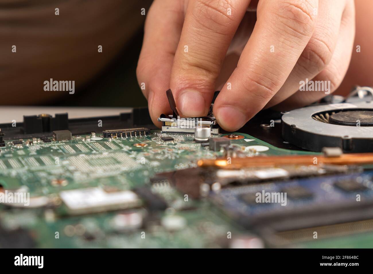 laptop repair and maintenance, replacement of pc components Stock Photo ...
