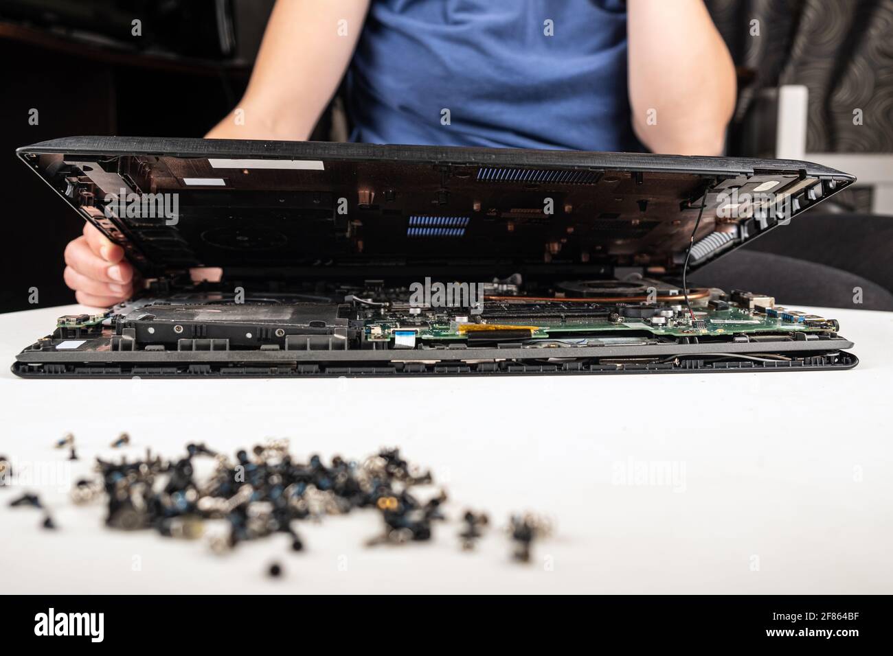 Laptop repair, computer service maintenance Stock Photo - Alamy