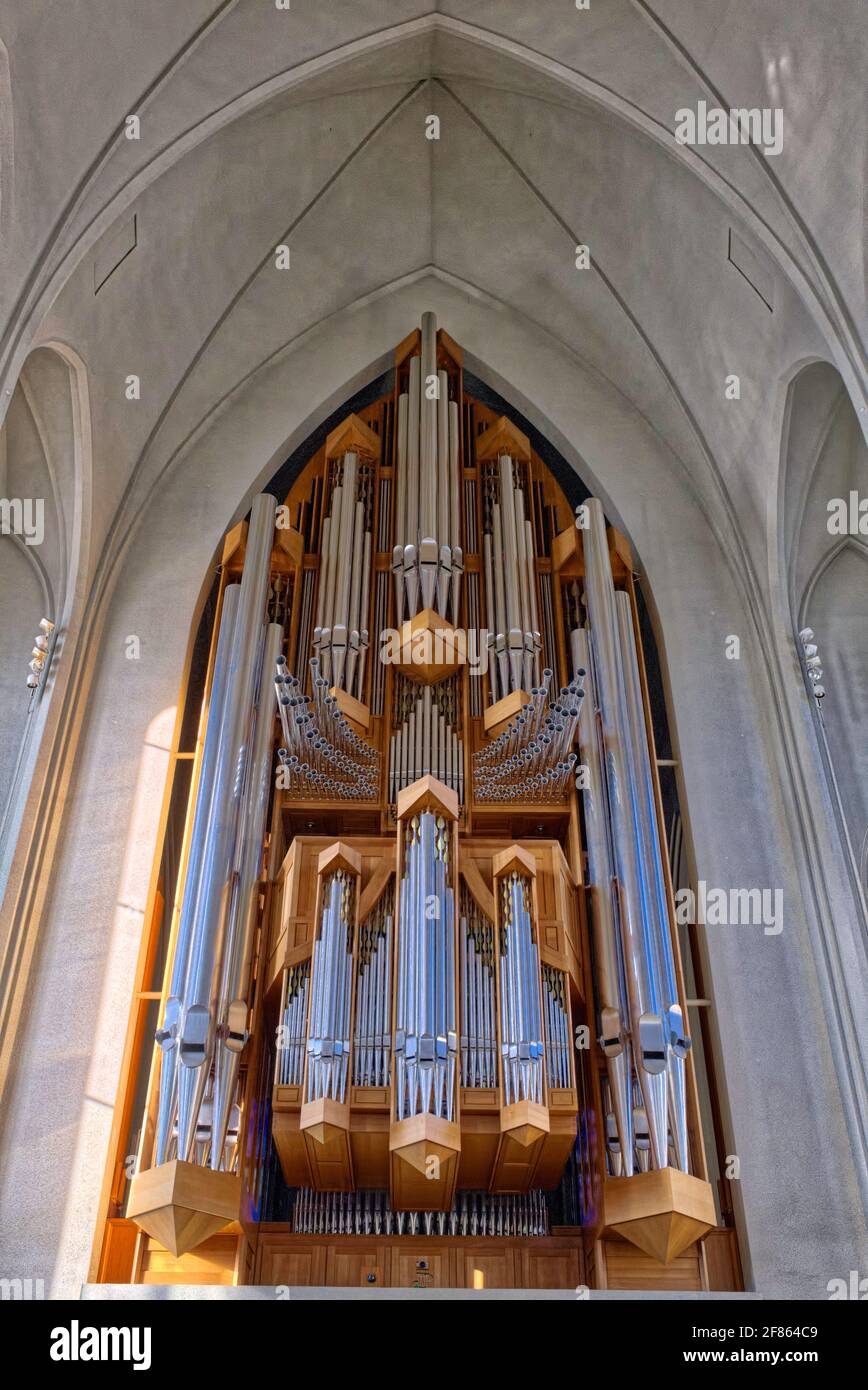 Hallgrímskirkja has two organs, the Klais organ and the chancel organ ...