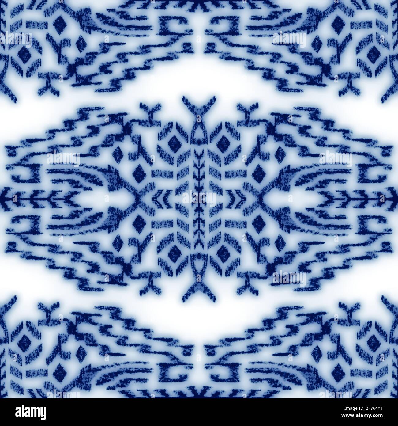 Seamless classic blue and white ceramic design Stock Photo - Alamy