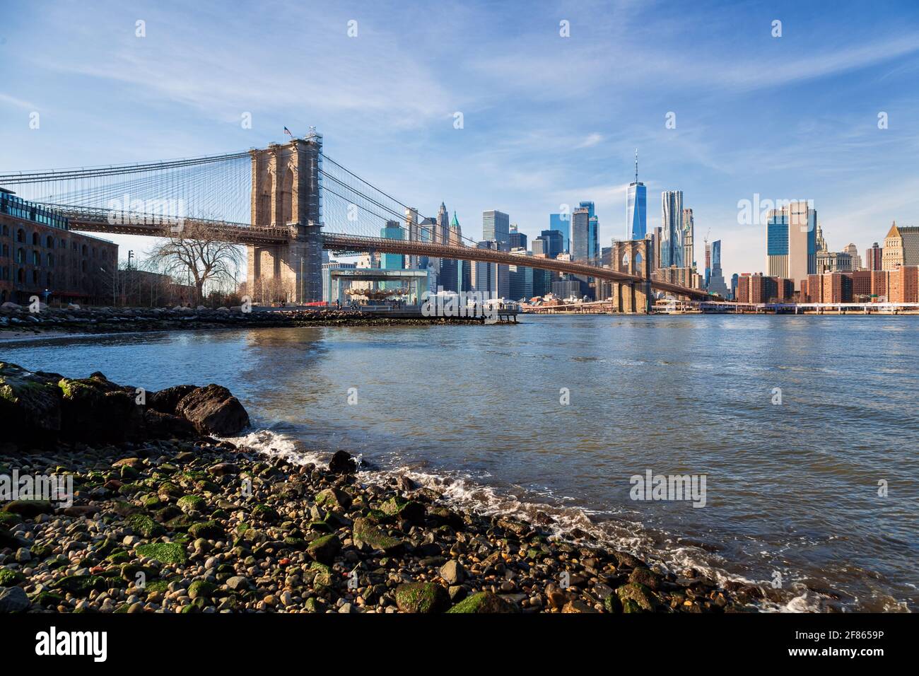 The View of the Brooklyn Bridge Stock Photo - Alamy