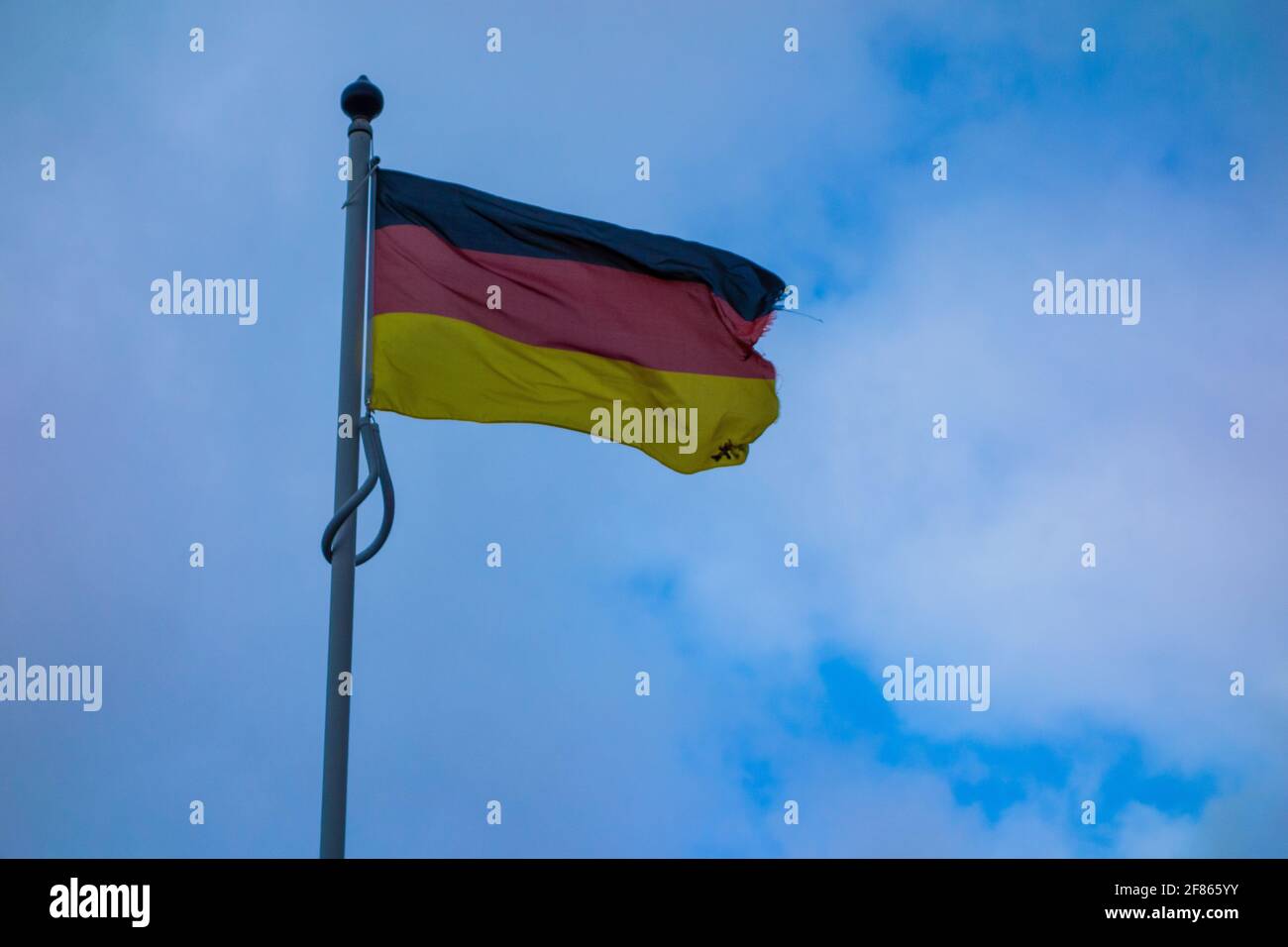 German flag waving hi-res stock photography and images - Alamy