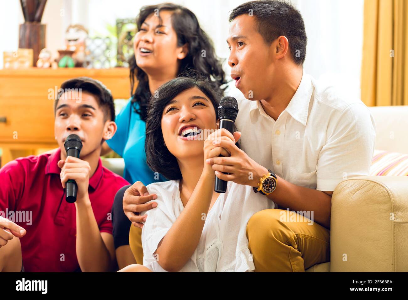 People Singing Karaoke