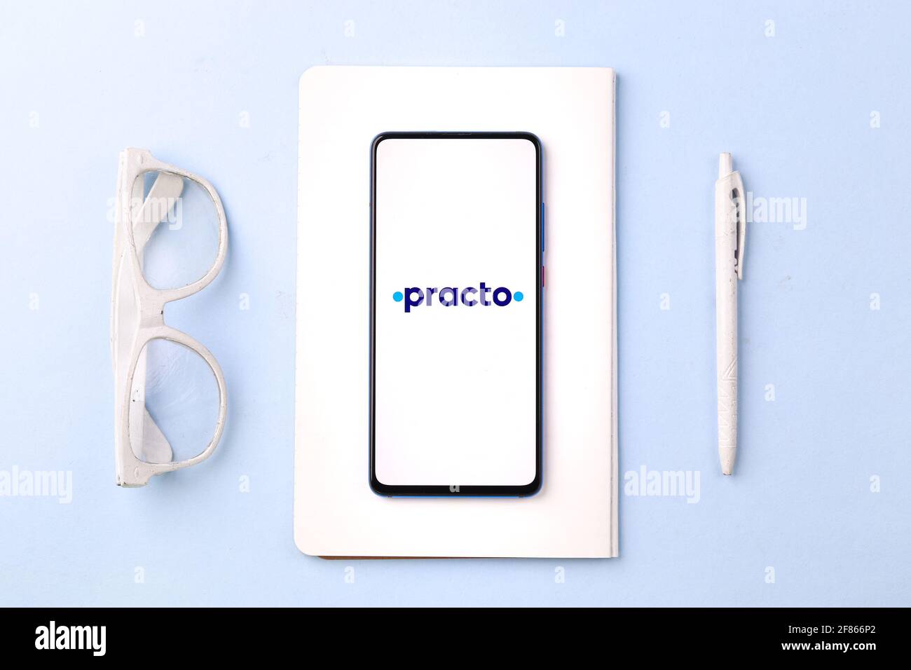Assam, india - April 10, 2021 : Practo logo on phone screen stock image ...