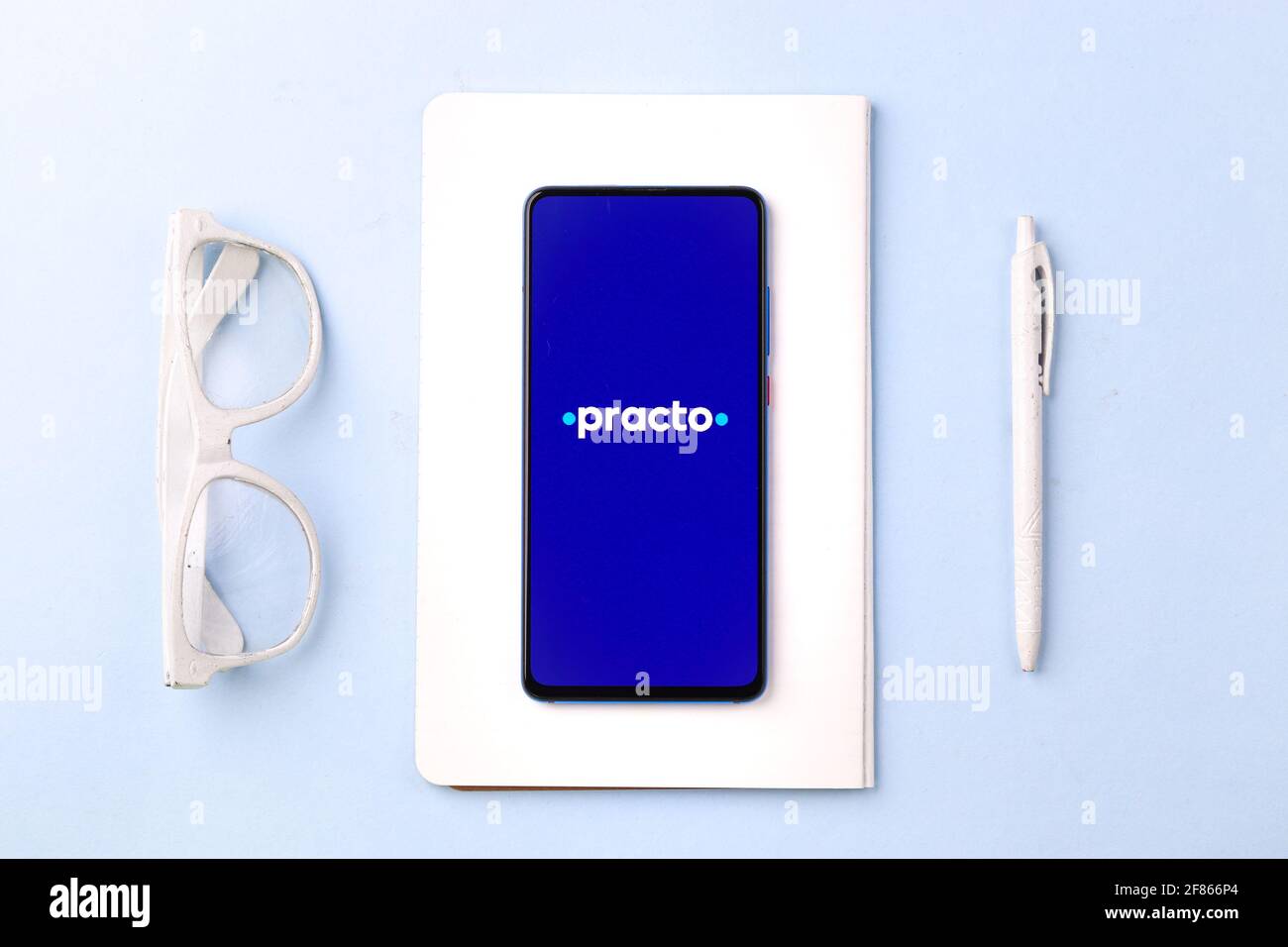 Assam, india - April 10, 2021 : Practo logo on phone screen stock image ...