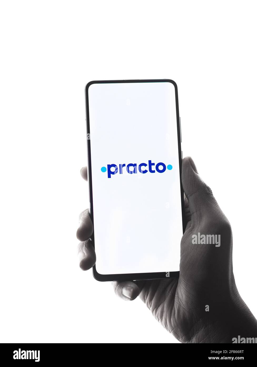 Assam, india - April 10, 2021 : Practo logo on phone screen stock image ...