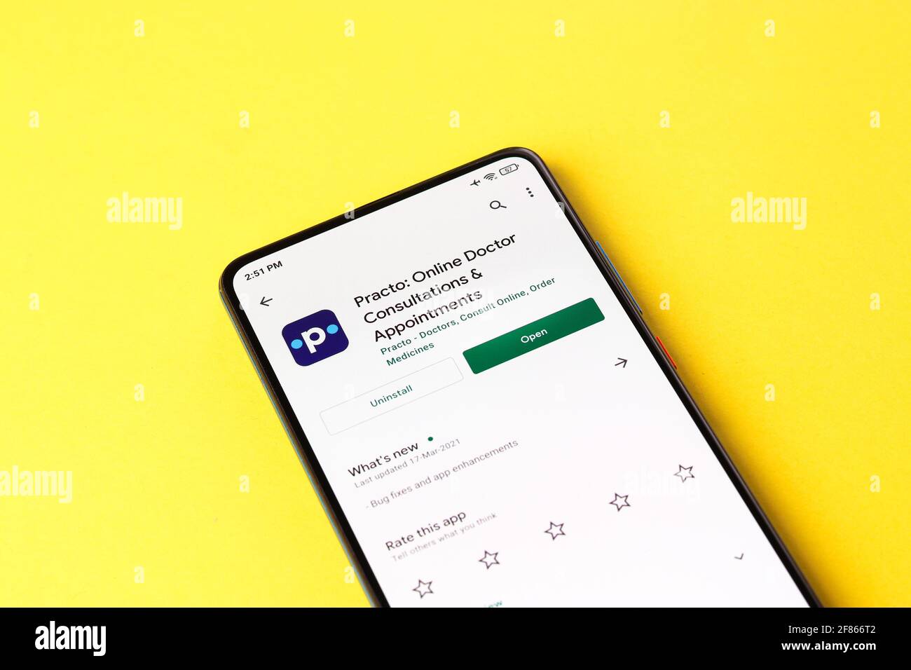 Assam, india - April 10, 2021 : Practo logo on phone screen stock image ...