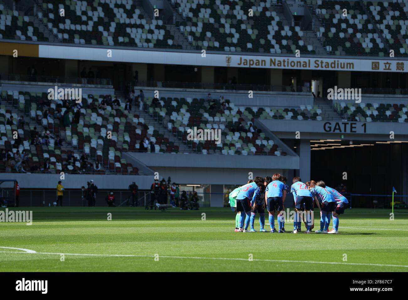 Tokyo, Japan. 11th Apr, 2021. Japan team group (JPN) Football/Soccer ...