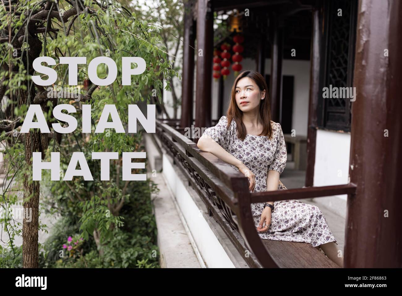 Stop asian hate concept, support Asian americans communities, stop hate ...