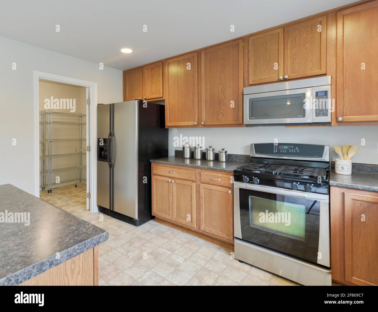 Modern residential kitchen interior Stock Photo - Alamy