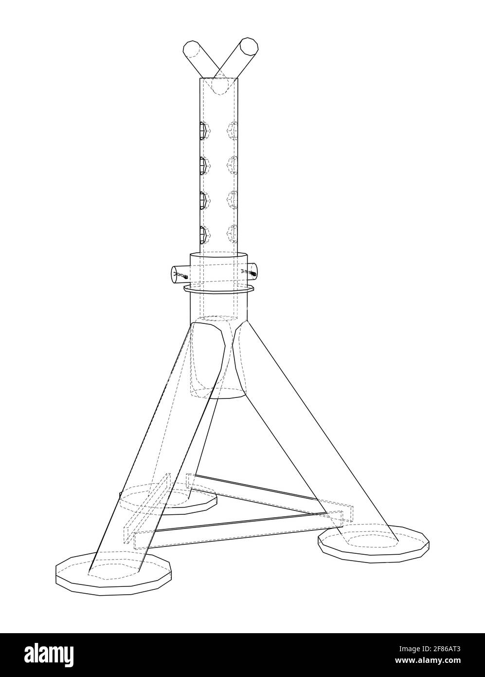 Axle stand isolated. Vector Stock Vector Image & Art - Alamy