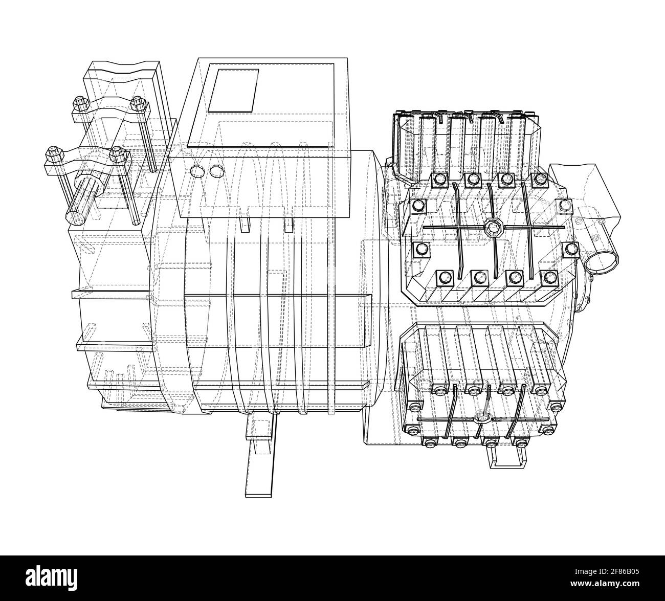 Air conditioning compressor. Vector Stock Vector Image & Art - Alamy