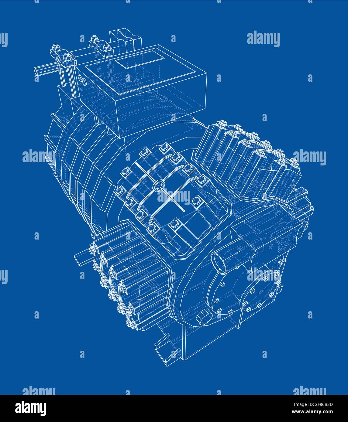 Air conditioning compressor. Vector Stock Vector Image & Art - Alamy