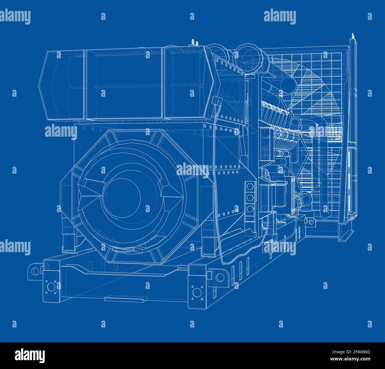 Large industrial diesel generator. Vector Stock Vector Image & Art - Alamy