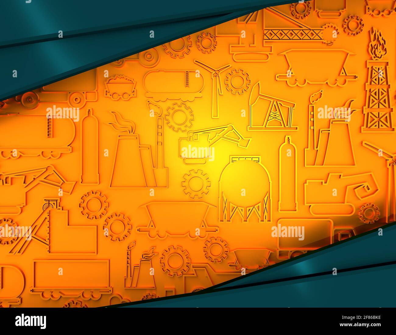 Concept of industrial plant and manufacture building. Energy and power ...