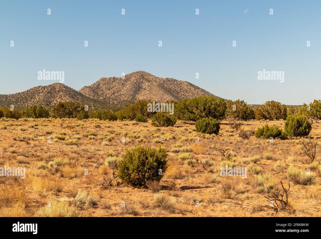 Scenic desert landscape on the Turquoise Trail near Albuquerque, New ...