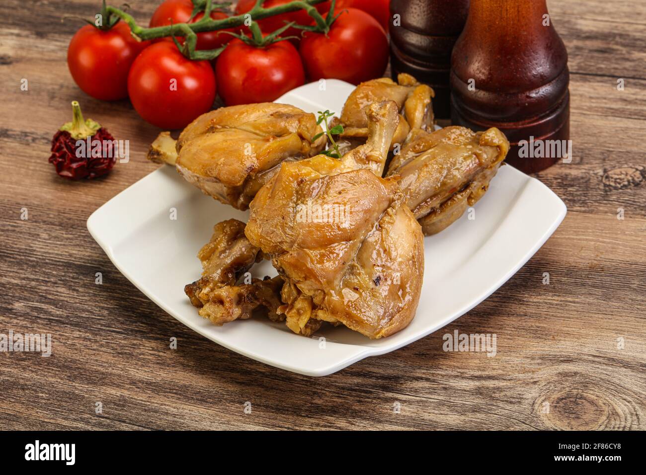 Rabbit stew in sweet and spicy sauce Stock Photo - Alamy