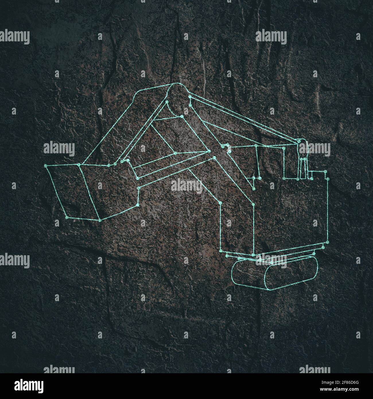 Isometric big excavator icon. Technology and engineering Stock Photo ...