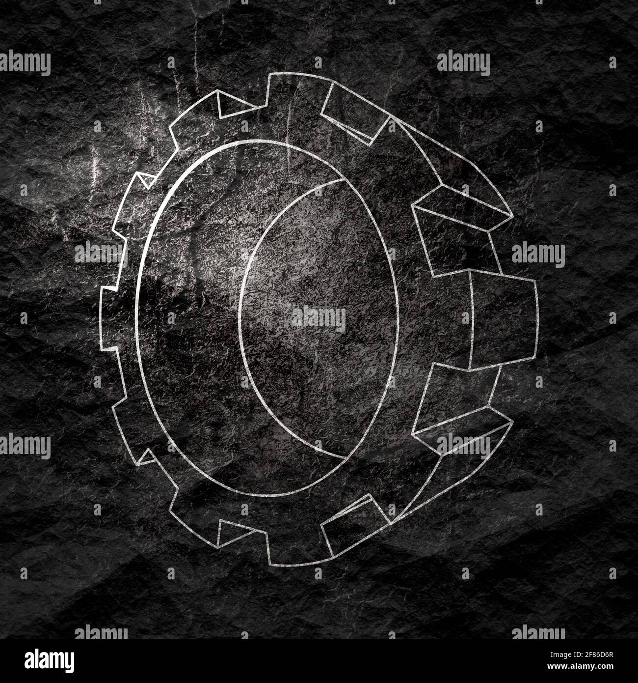 Isometric cog wheel model. Precision machinery concept. Technology and ...