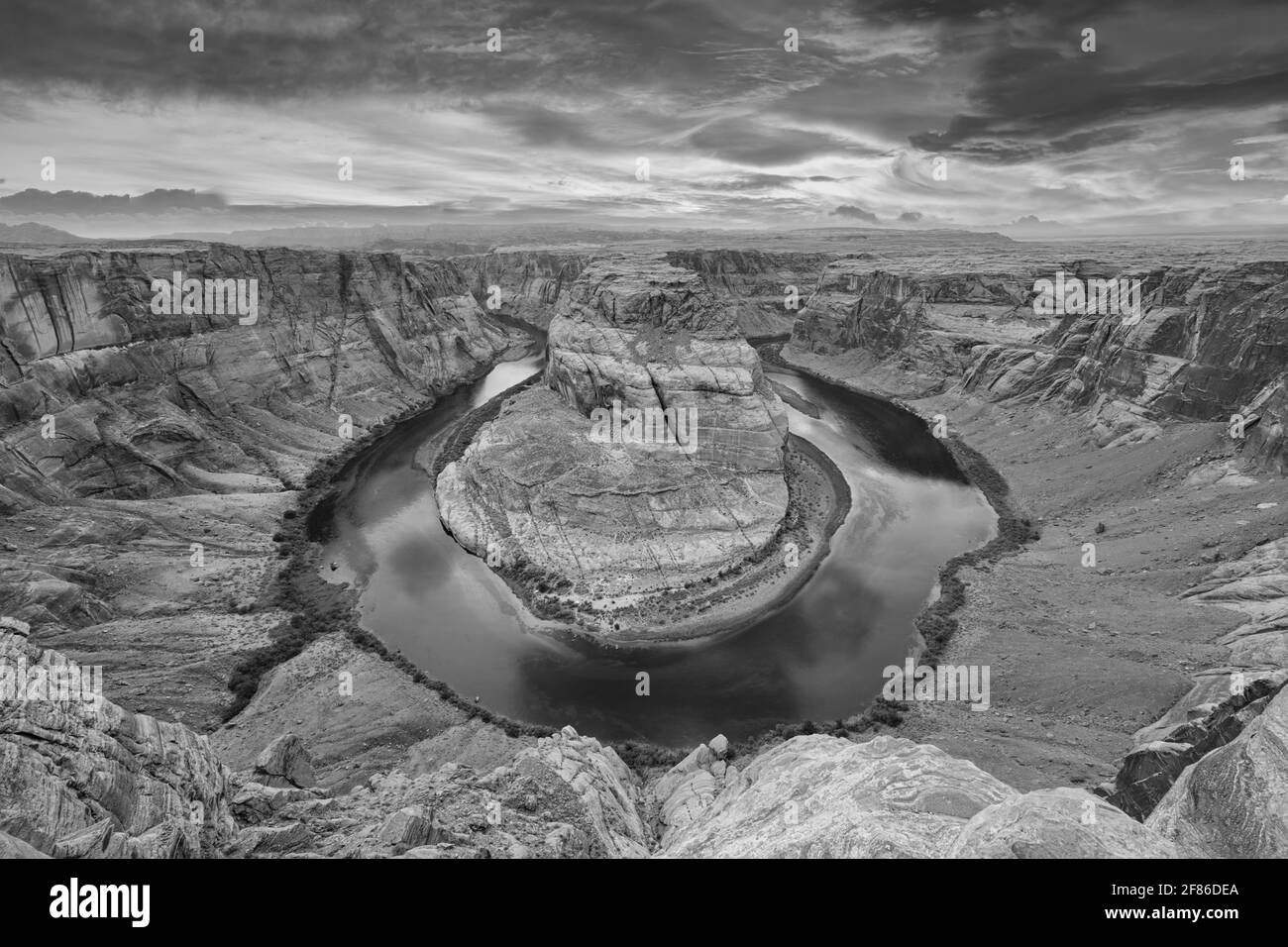 Aerial grayscale of Glen Canyon National Recreation area in the United ... Aerial grayscale of Glen Canyon National Recreation area in the United ...